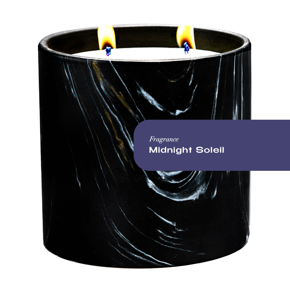 Midnight Soleil Black Marquina Candle 17oz | Plant Based Candles
